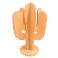 China Cactus Shape Cork Notice Board 22cm Eco Friendly Durable Pin Board for Office Home Decoration for sale