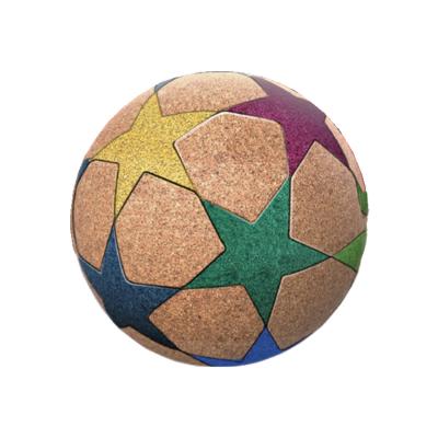 China Multicolored Printed Eco Custom Cork Soccer Balls Anti Static for sale