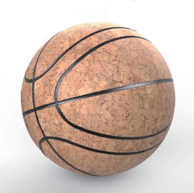 China Custom Eco Cork Basketball Ball Size 5 7 Antislip Wear Resisting Grip for sale
