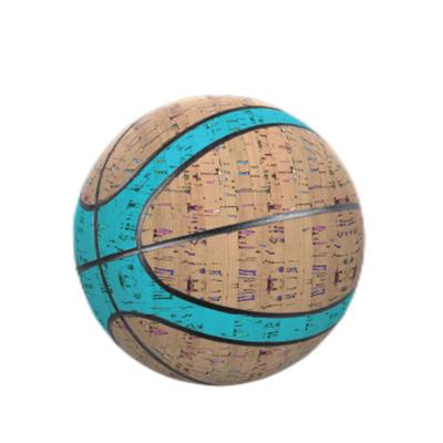 China Eco Cork Basketball 27.5 Inches Wearproof Anti Slip for Playground Custom Logo for sale