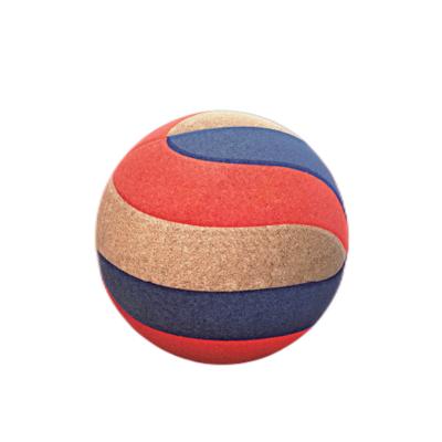 China OEM Natural Cork Volleyball Ball Size 5 6 7 Wear Resistance Eco Friendly Printing for sale