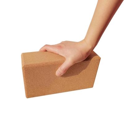 China Natural Cork Yoga Block 228x150x100mm Eco Friendly Non Slip High Density Stable Support for sale