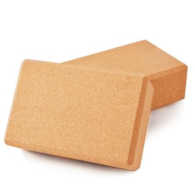 China Non Slip Cork Yoga Block 9x6x3 Inch Eco Friendly Brick for Pilates Meditation for sale