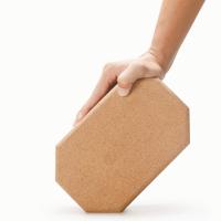 China Octagonal Natural Cork Yoga Block 215x138x67mm Eco Friendly Ergonomic Design OEM for sale