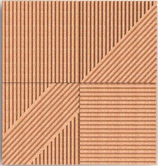 China Natural Cork Wall Panels 300x300x30mm Soundproof Heat Insulation Acoustic Tiles for sale