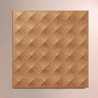 China Custom Geometric Cork Wall Tiles 30mm Acoustic Panels Eco-Friendly Soundproof for sale