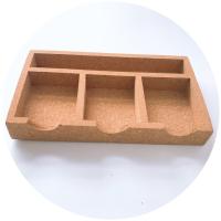 China Natural Cork Desk Tray Organizer 25x11.8x4cm Eco-Friendly Home Office Storage Box for sale