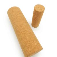 China Natural Cork Massage Roller 100x300mm Yoga Back Roller for Muscle Recovery and Balance Training for sale