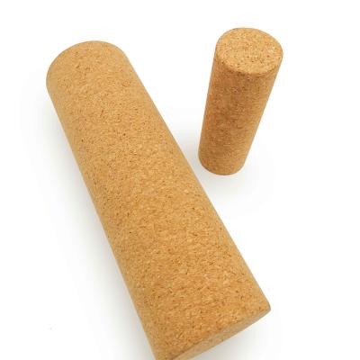 China Natural Cork Massage Roller 100x300mm Yoga Back Roller for Muscle Recovery and Balance Training for sale