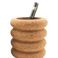 China Eco Friendly Cork Pen Pot Pencil Stand Holder Desk Organizer 8cm x 10cm for sale