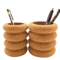 China Eco Friendly Cork Desk Organizer Pen Holder 8cm x 10cm Customizable for sale