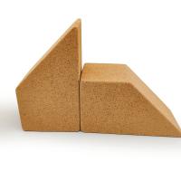 China Trapezoid Yoga Cork Block 10x12x21cm Natural Eco Friendly Non Slip Durable Stretching Support for sale