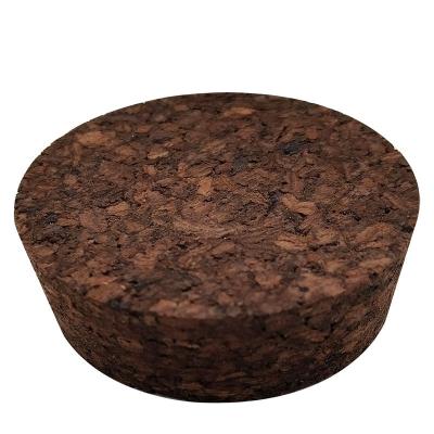 China Dark Carbonized Tapered Cork Stoppers for Bottles 3.48x3.27x1.29 Inch Good Elasticity for sale