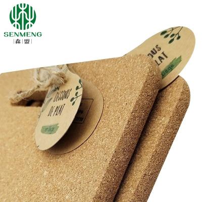 China Square Wholesale Natural Custom Size Hot Dishes Cork Placemats for sale