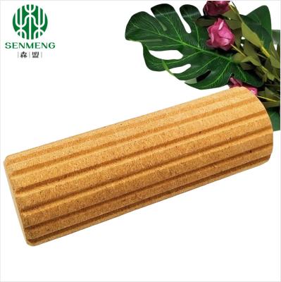 China Natural Cork Yoga Massage Roller High Density 100x300mm Eco Friendly Muscle Recovery for sale