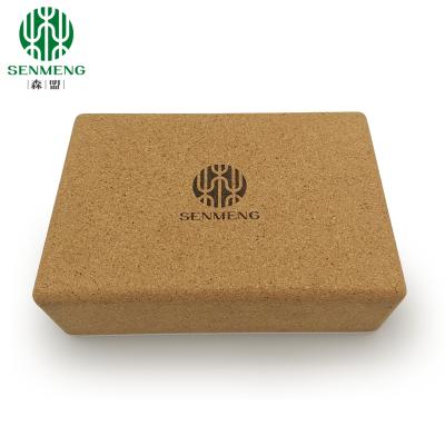 China Custom Eco-Friendly Natural Cork Yoga Brick 305x120x75mm Non-Slip for sale