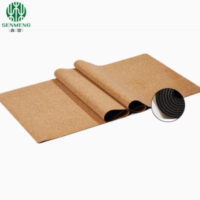 China Eco Friendly Cork Yoga Mat 5mm Thick Non Slip Sweat Proof for Pilates Meditation for sale