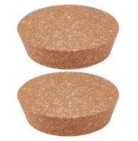 China Custom Natural Cork Lids Stoppers for Glass Bottles Jars 30-100mm Diameter for sale