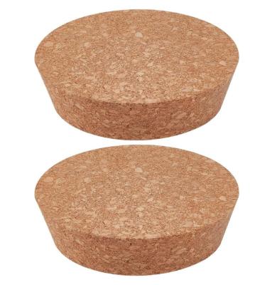 China Custom Natural Cork Lids Stoppers for Glass Bottles Jars 30-100mm Diameter for sale