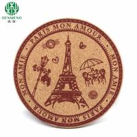China Custom Logo Natural Cork Coasters 4-16 Inch Diameter 0.25-0.4 Inch Thick Wholesale Eco Friendly for sale