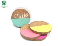 China Wholesale Custom Logo Eco Friendly Natural Round Cork Coaster for sale