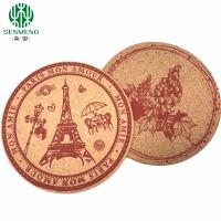 China Custom Size Natural Cork Coaster 4-16 Inch Diameter Eco Friendly Absorbent Cup Mat for sale