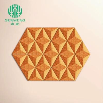China Natural Cork Wall Tiles 300x300x30mm Acoustic Soundproof Heat Insulation Panels for sale