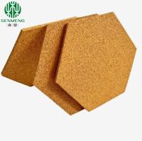China Hexagon Self-Adhesive Cork Board Tiles 5 Pack Natural Cork Bulletin Board for Wall DIY Pin Board Office Home Decor for sale