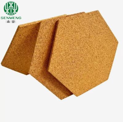 China Hexagon Self-Adhesive Cork Board Tiles 5 Pack Natural Cork Bulletin Board for Wall DIY Pin Board Office Home Decor for sale