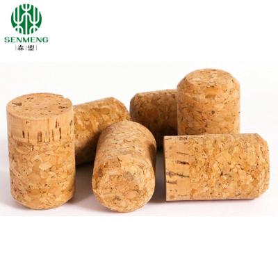 China Custom Size Natural Wine Reusable Cork Stopper 45x24mm Agglomerated Cork for Wine Bottles for sale