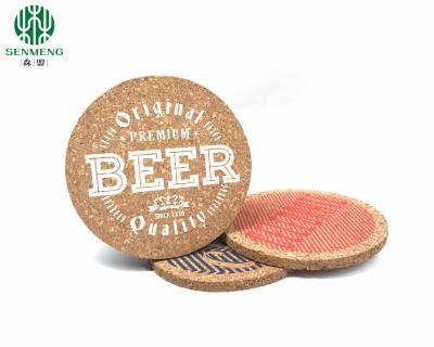 China Cork Cup Mat Natural Wholesale Custom Logo Resistant Kitchenware Cork Coaster for sale
