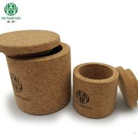 China Eco Cork Pen Holder Cylindrical Desk Organizer 8cm x 10cm Custom Logo for sale