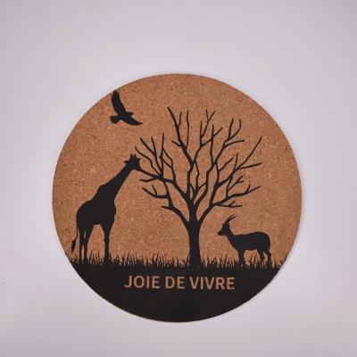 China Custom Natural Cork Coasters 4-16 Inch Absorbent Heat Resistant Eco Friendly Drink Coasters for Cups Mugs for sale