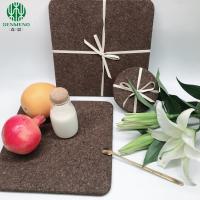 China Custom Size Natural Dark Eco-Friendly Cork Placemats 4-8 Inch Round Trivets for sale