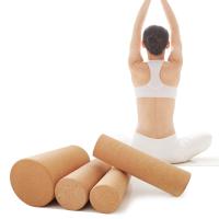 China Natural Cork Massage Roller 100x300mm Eco Friendly Yoga Back Roller for Muscle Recovery for sale