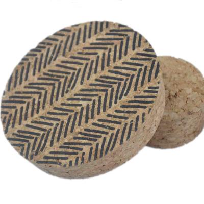 China Agglomerated Tapered Cork Lid Sublimation Stoppers for Mason Jars 7 Sizes Custom for sale
