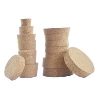 China Agglomerated Tapered Cork Stopper for Candle Glass Jar Lid 3.48x3.27x1.29 Inch ISO9001 for sale