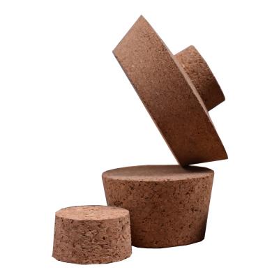 China Natural Agglomerated Tapered Cork Lid with Holding Knob for Glass Jars 3.48x3.27x1.29 inch for sale