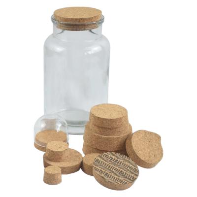 China Natural Cork Lids for Mason Jars Tapered Caps Plugs Custom Sizes 0.8 to 3.5 Inch for sale