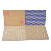 China Printed Custom Cork Placemats Rectangular Anti Scratch For Coffee Shop for sale