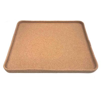 China Natural Cork Serving Tray 12x8x0.79 Inch Heat Resistant Eco Friendly Rectangular Tray for sale