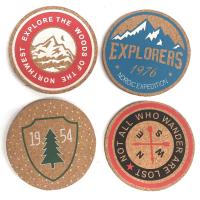 China Custom Printed Natural Cork Coasters 4-16 Inch Diameter 5000pcs Eco Friendly Absorbent for sale