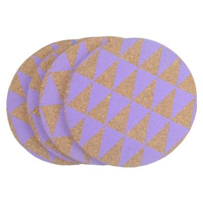 China Natural Cork Coasters 4 Inch Round Absorbent Eco Friendly BSCI Certified Customizable for sale
