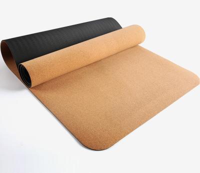 China Custom Cork Yoga Mat 183x65x0.7cm Eco Friendly Extra Thickened Non Slip for sale