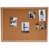 China ODM ISO9001 Antiwear Decorative Cork Board Wooden Framed Notice Boards 90x60cm for sale