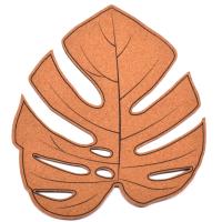 China Custom Monstera Leaf Cork Bulletin Board 30x30cm Self Healing Durable for sale