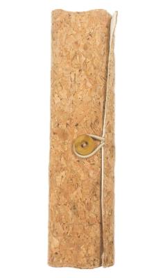China Eco Friendly Cork Wrap Case 190x198x7mm for Makeup Brushes Pencil Roll Up Stationery Storage for sale