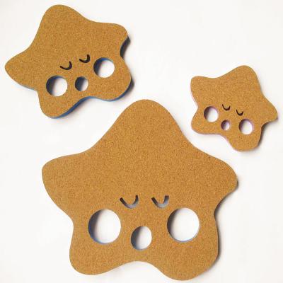 China Toxicless Decorative Cork Board Message Pin Tearproof Flowers Cartoon for sale