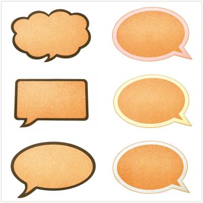 China Eco Friendly Speech Bubble Cork Bulletin Board 15.2x13.6cm Self Healing Memo Board for sale