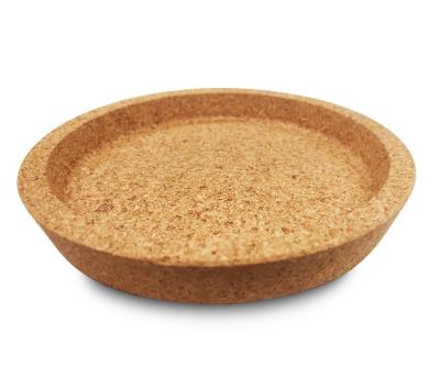 China Eco Cork Cup Holder Coasters with Rim Bottom Heat Insulated 4-16 Inch Diameter for sale
